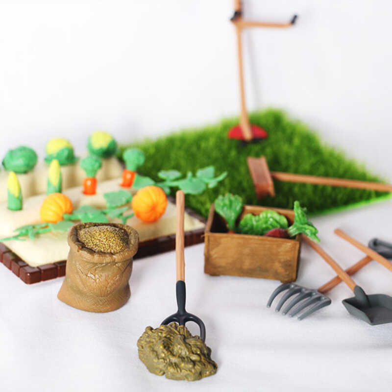 Set 1 Miniature Outdoor Vegetable Scale Model Dollhouse Farm Planting ...