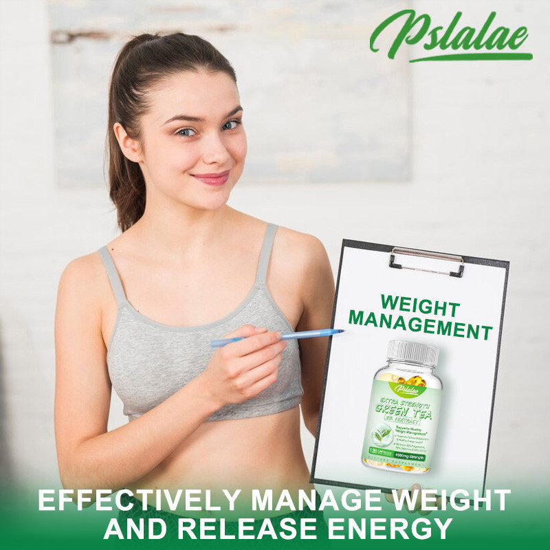 Pslalae Green Tea Extract Cellulose Capsules with Silica Power to ...