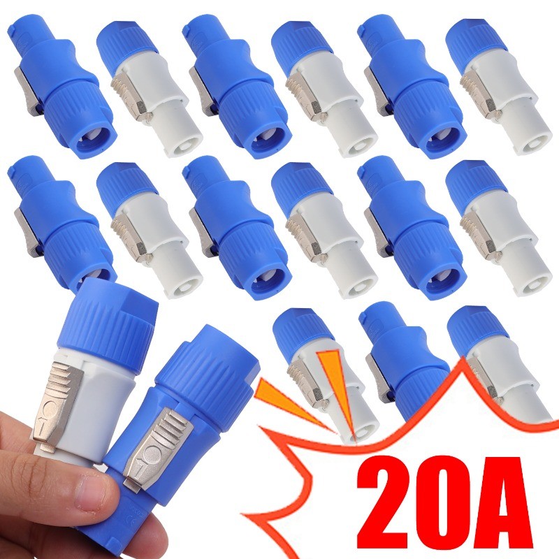 LED Stage Lighting Power Plug - I/O Lighting Audio Plug - 3 Pin Male ...