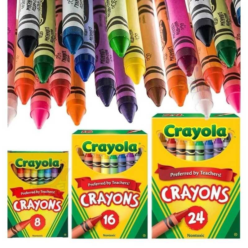 Crayon Set 8/16/24Pc Generic Student Crayons Set School Supplies Art ...