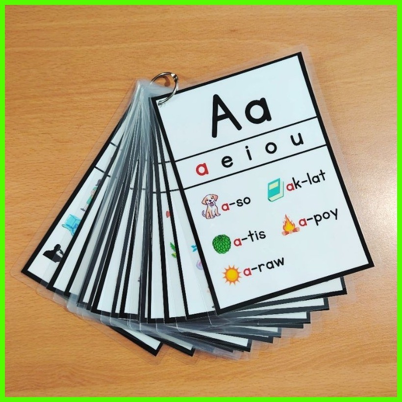 ABAKADA Pagpapantig Flashcards: Pagbasa sa Filipino with Sample ...