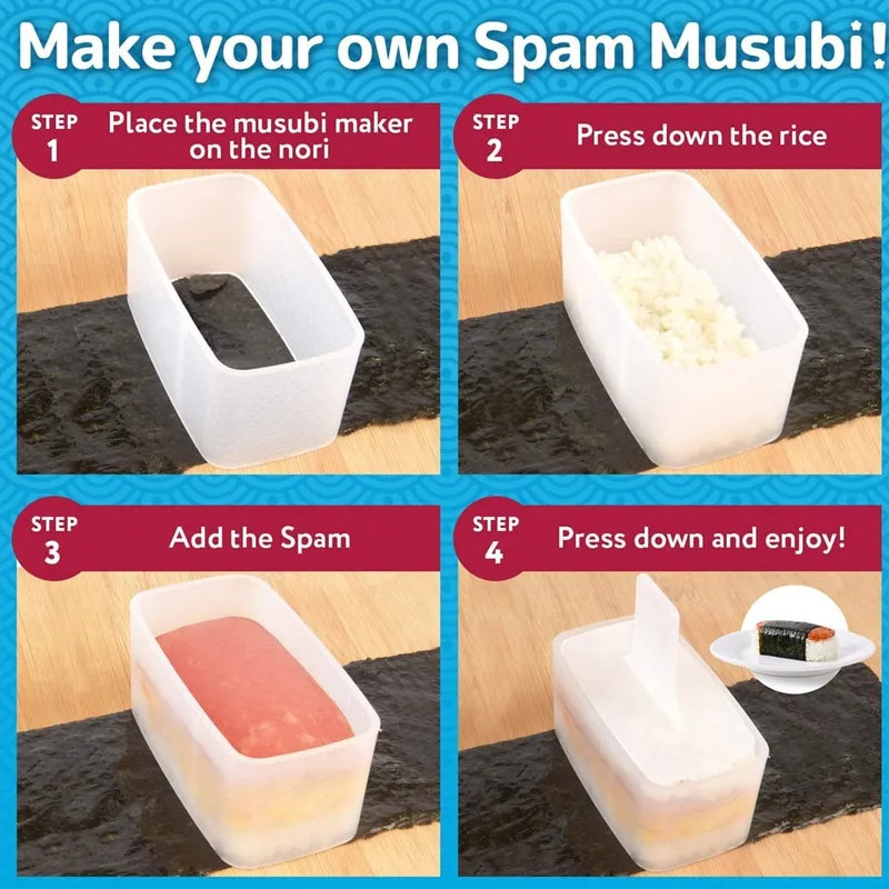 Rice Ball Mould Rectangular Press Plate Scoop Rice Meat Molder DIY ...