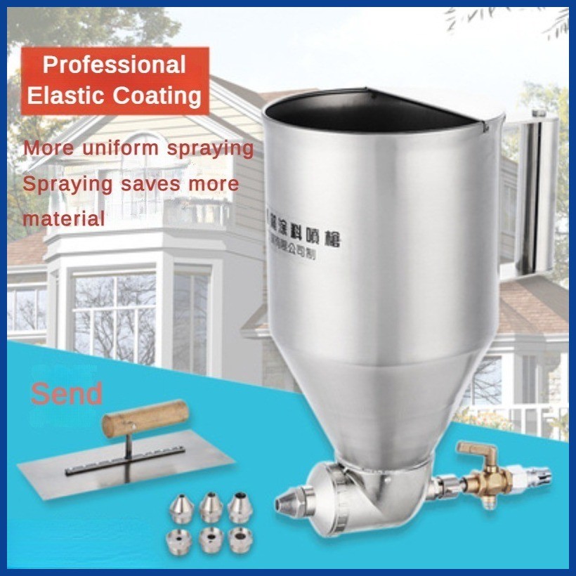Exterior Wall Real Stone Paint Spray Gun Diatom Mud Stainless Steel ...