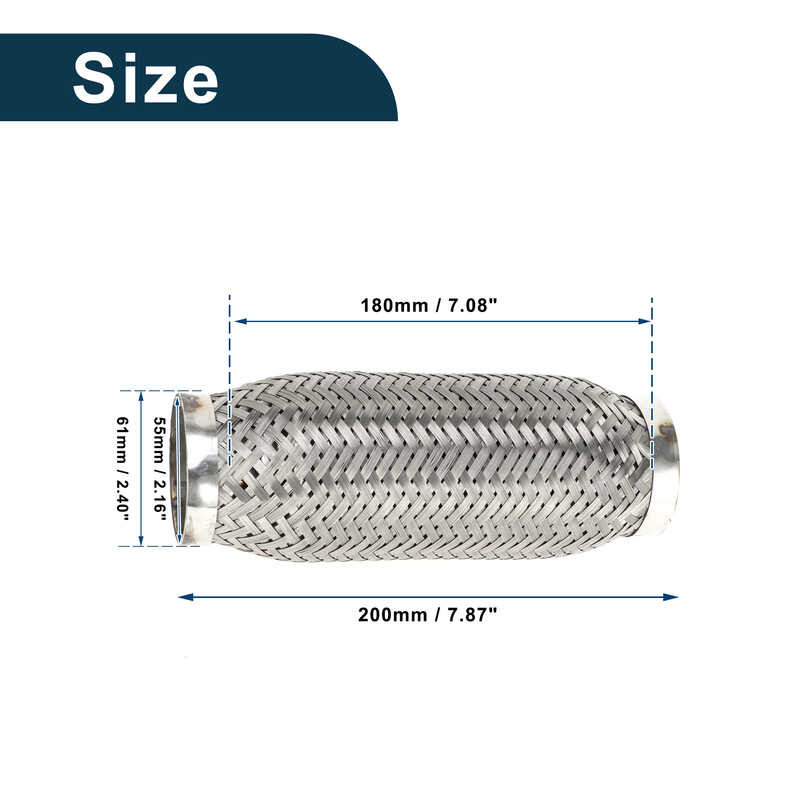 LY U 45/50/60/65Mm ID Car Flexible Pipe Exhaust Flex Connector Pipes ...