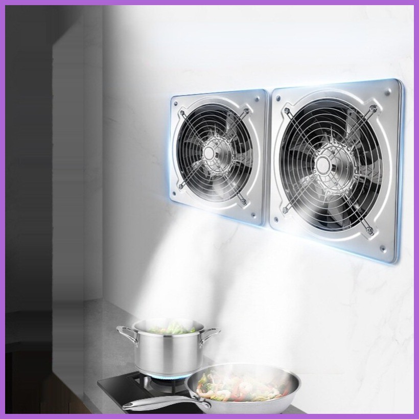 ∈ Stainless Steel Exhaust Fan Ventilation Fan 6 inch Wall-Mounted ...