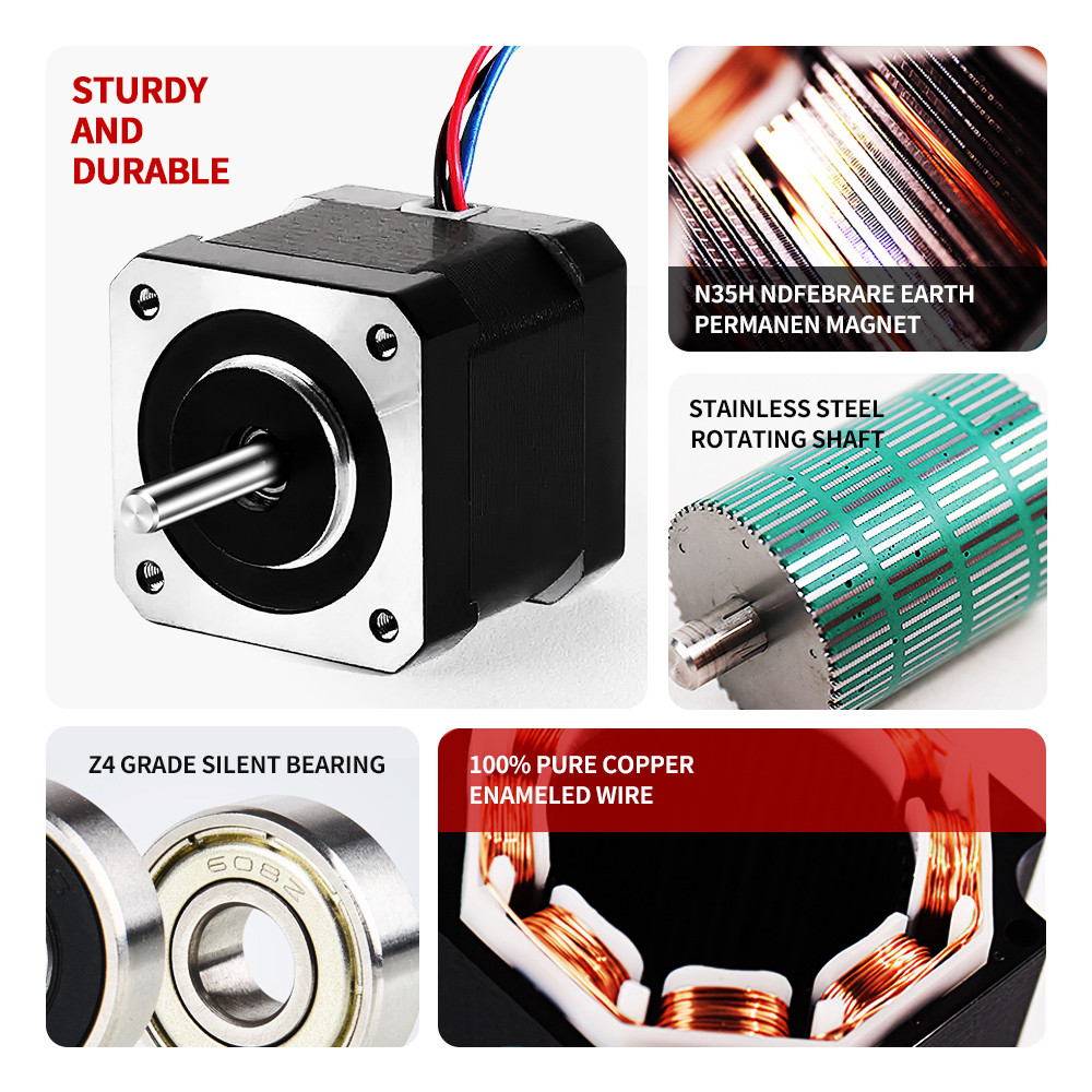 Nema 17 42bygh Micro Stepping Stepper Kit Motor Wire Driver 12v 1.8 0.9 ...