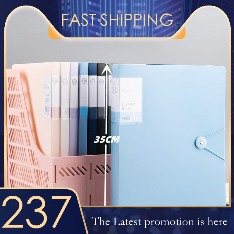 Clear Folder File Organizer Long Presentation Book 30/60/80/100 Pockets ...