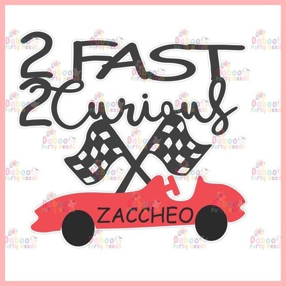 personalized two fast car theme cake topper ♚ | Shopee Philippines