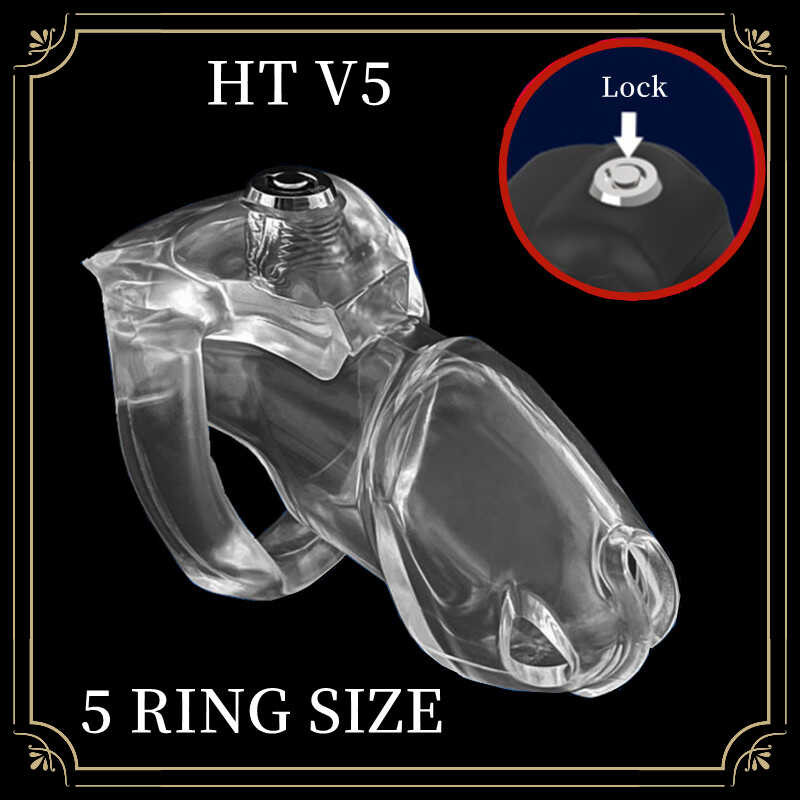 New Ht-V5 Male Resin Chastity Device Separation Lock 5 BDSM Bondage ...