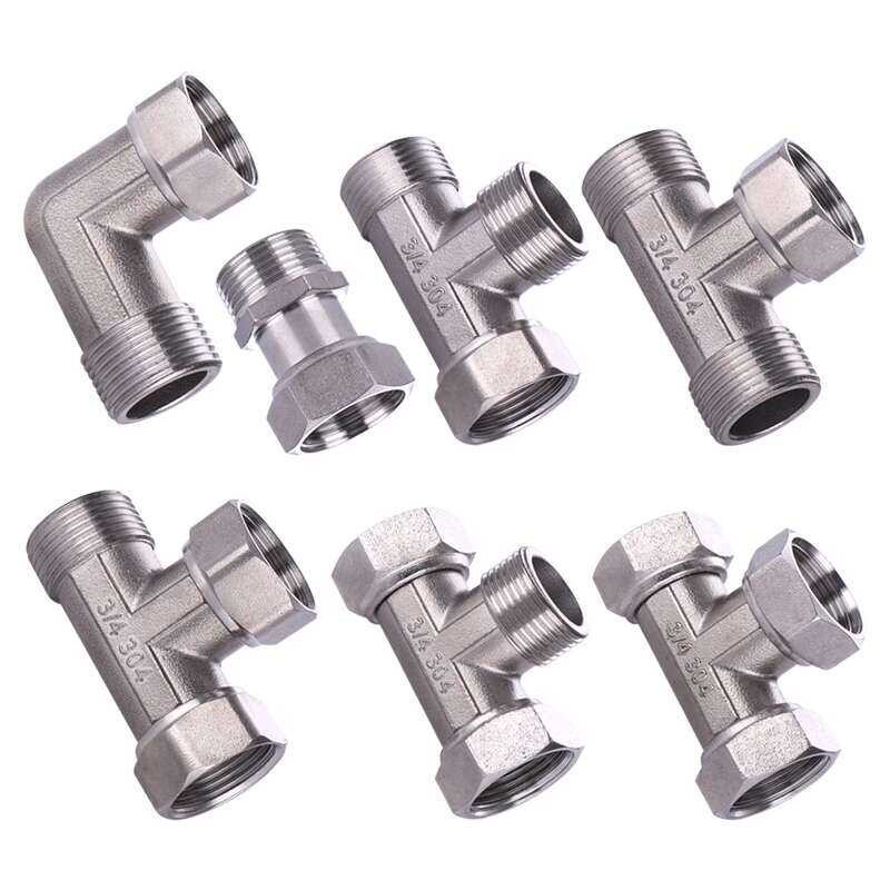 steel 304 stainless three-way divider with flexible joint, inner and ...