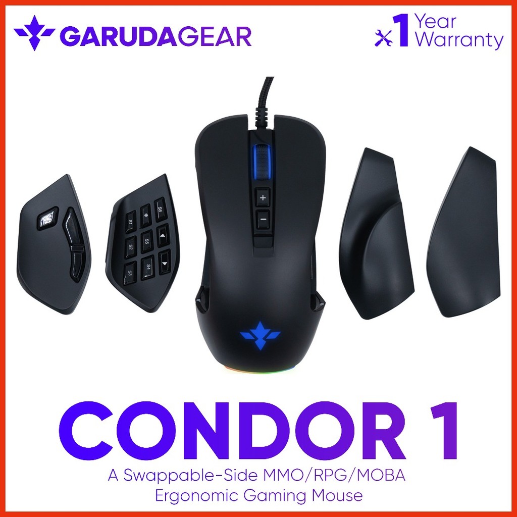 GARUDA GEAR CONDOR 1 MOBA/MMO Gaming Mouse | Shopee Philippines