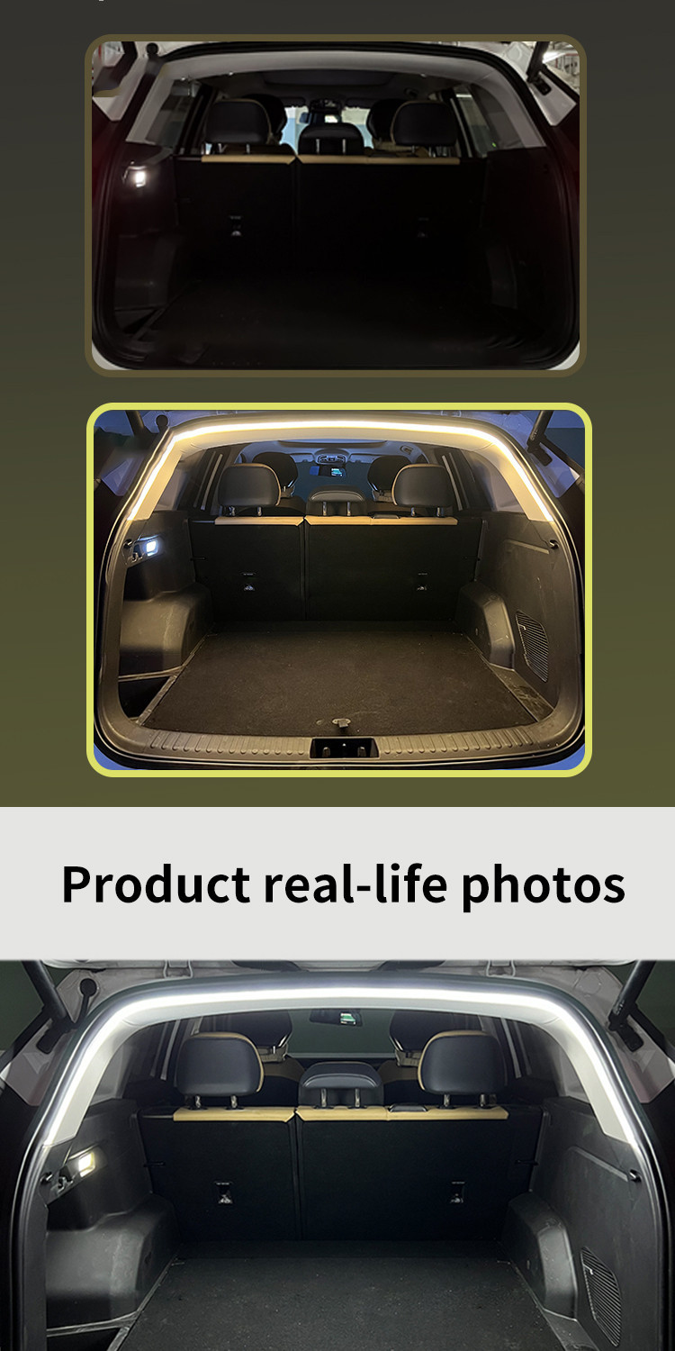 universal car high brightness trunk lighting ambient light interior ...