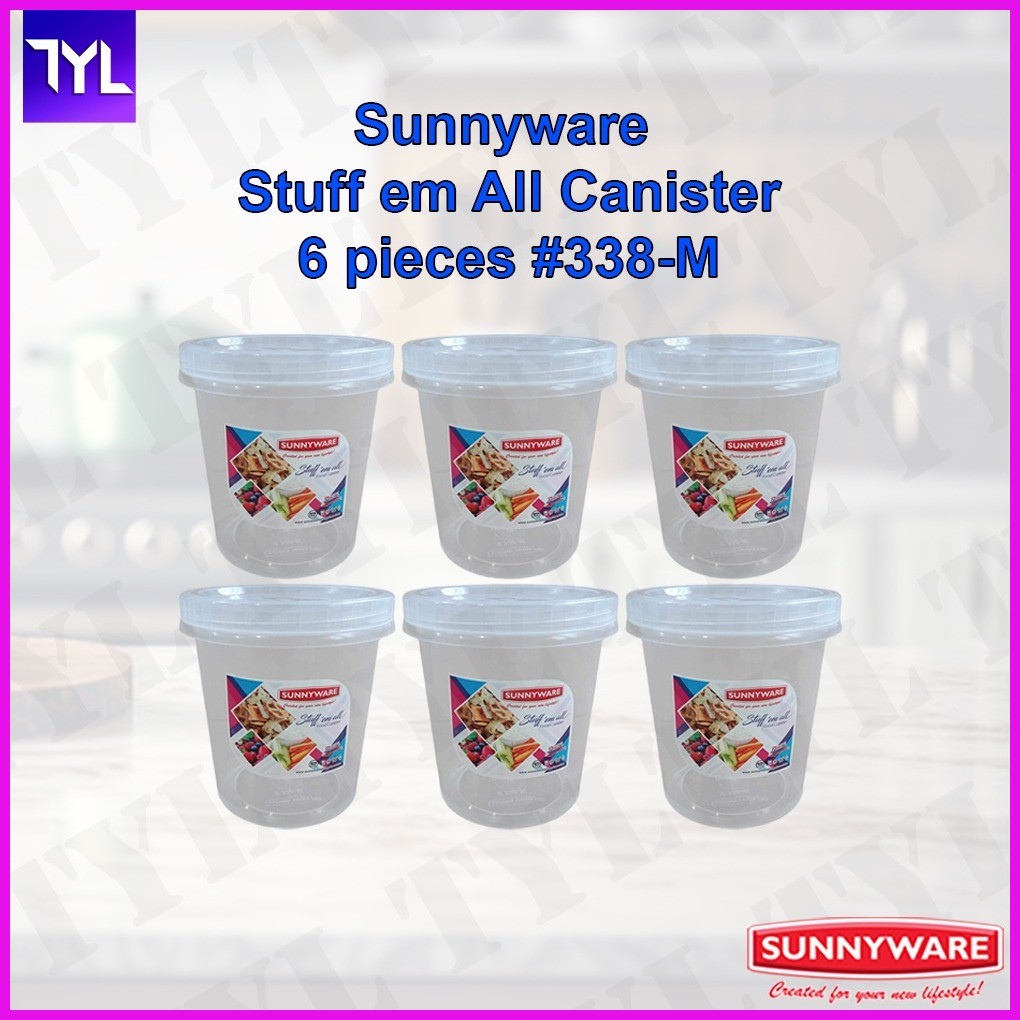 Sunnyware Stuff em All Canister 6 pcs Food Storage Plastic Jar 331 332 ...