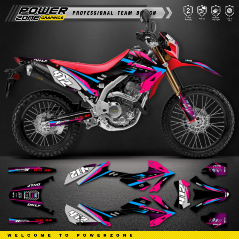 Powerzone Team Graphics Decals For HONDA 2012-2020 Custom Stickers Kit ...