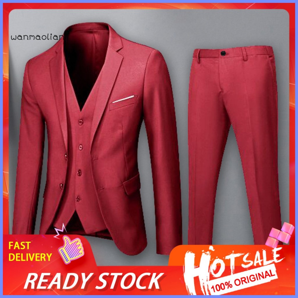Men Office Suit Men Slim Fit Suit Set Men's Formal Business Suit Set ...