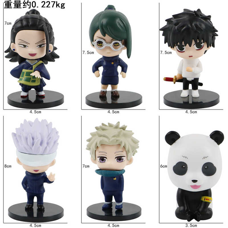 SK 6Pcs/Set Cartoon Jujutsu Kaisen Gojo Satoru Geto Suguru Zenin Maki ...