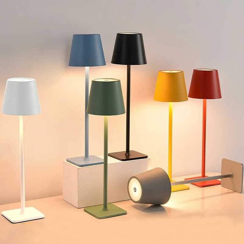 Usb Cordless Rechargeable Lamp Poldina Waterproof Touch Switch Table ...