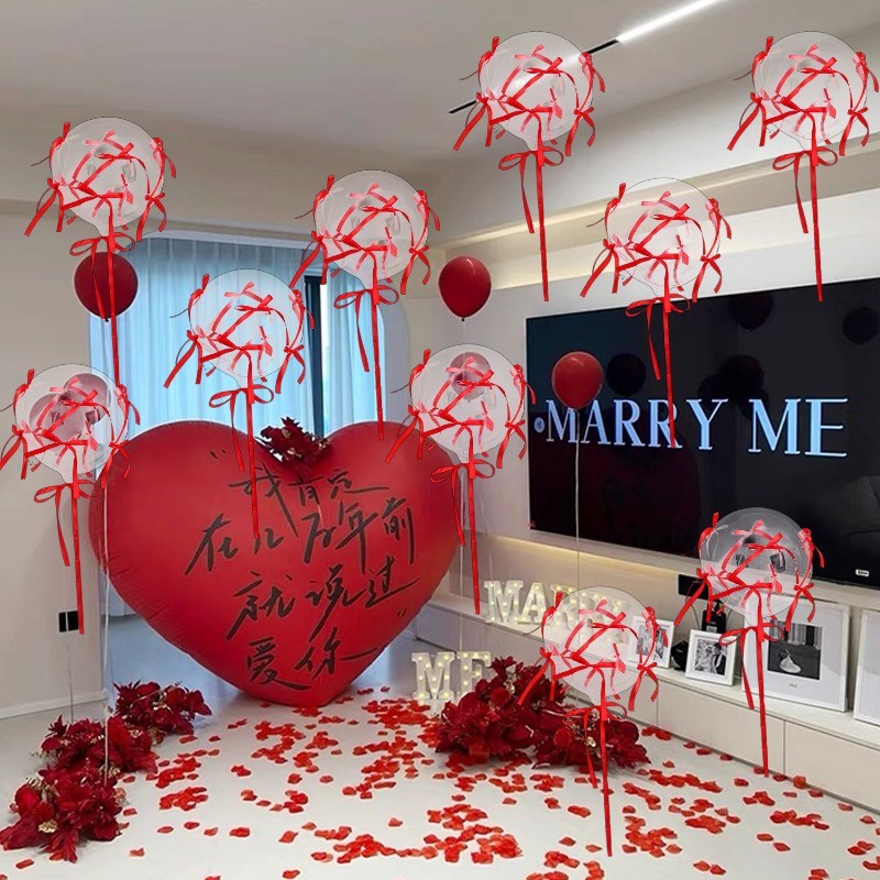 Red Pink Valentine's Day Bobo Airballoon- DIY Satin Ribbon Bows ...