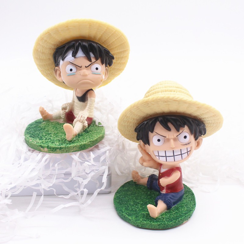 in stock One Piece Theme Cartoon Doll Cake Topper Rubber man Luffy Cake ...