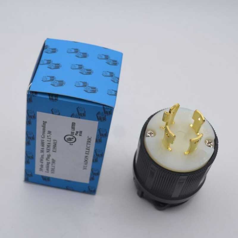 NEMA L17-30P high-power American plug 600V three-phase four wire plug ...