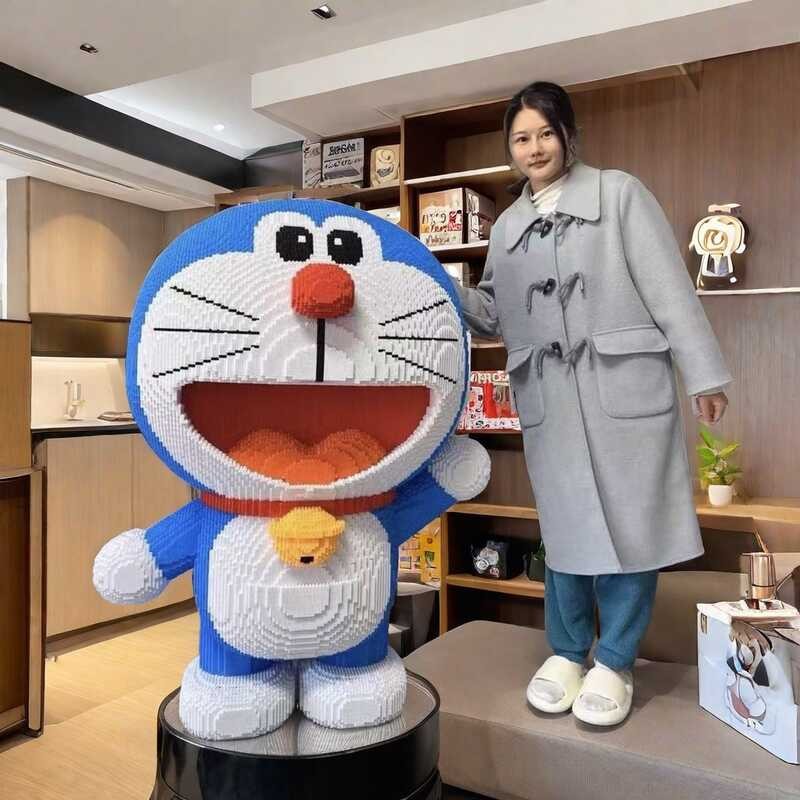 2025 Genuine Doraemon Full Puzzle Large Particle Volume Wooden Lego ...