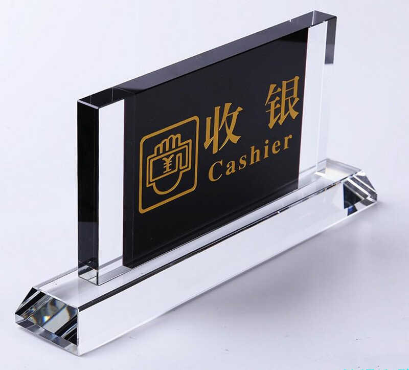 Tt Tt Lobby Manager Crystal Signage Cashier Reception Hotel Front Desk ...