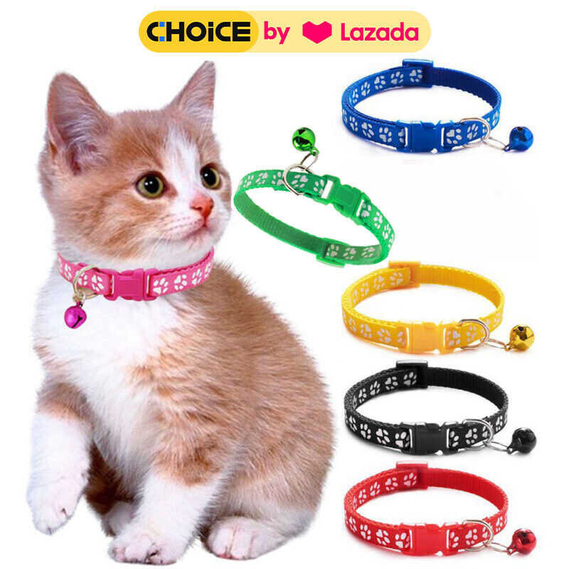 Dog Leash Cat Collar With Bell Necklace And Paw Print Adjustable Buckle Pet Supplies Dog 29b ...