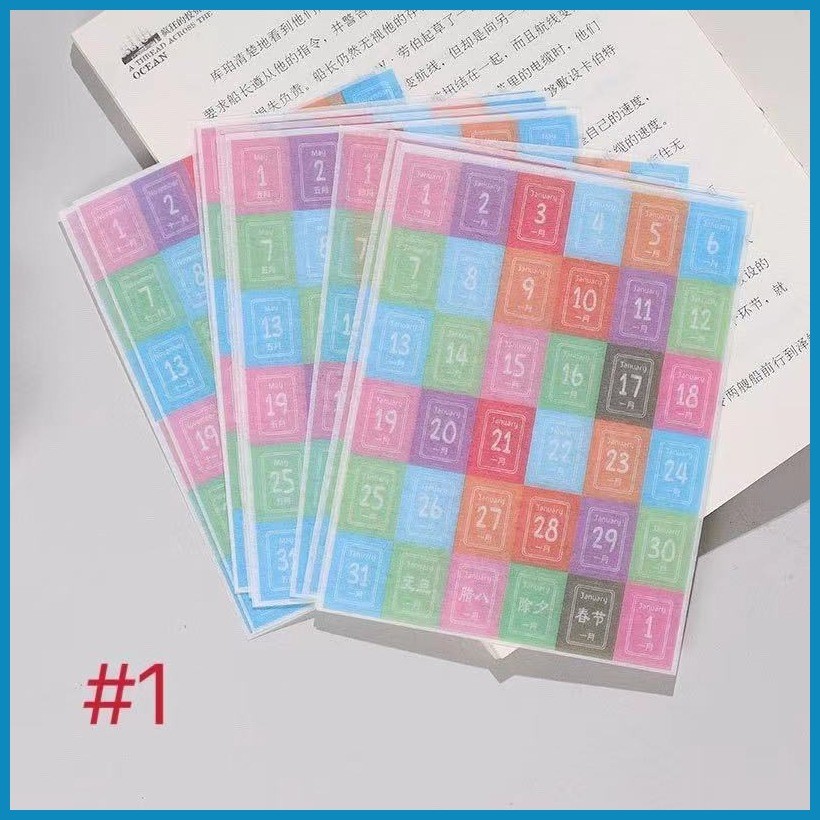 12 Sheets 365 Days Calendar Plan Washi Sticker | Shopee Philippines