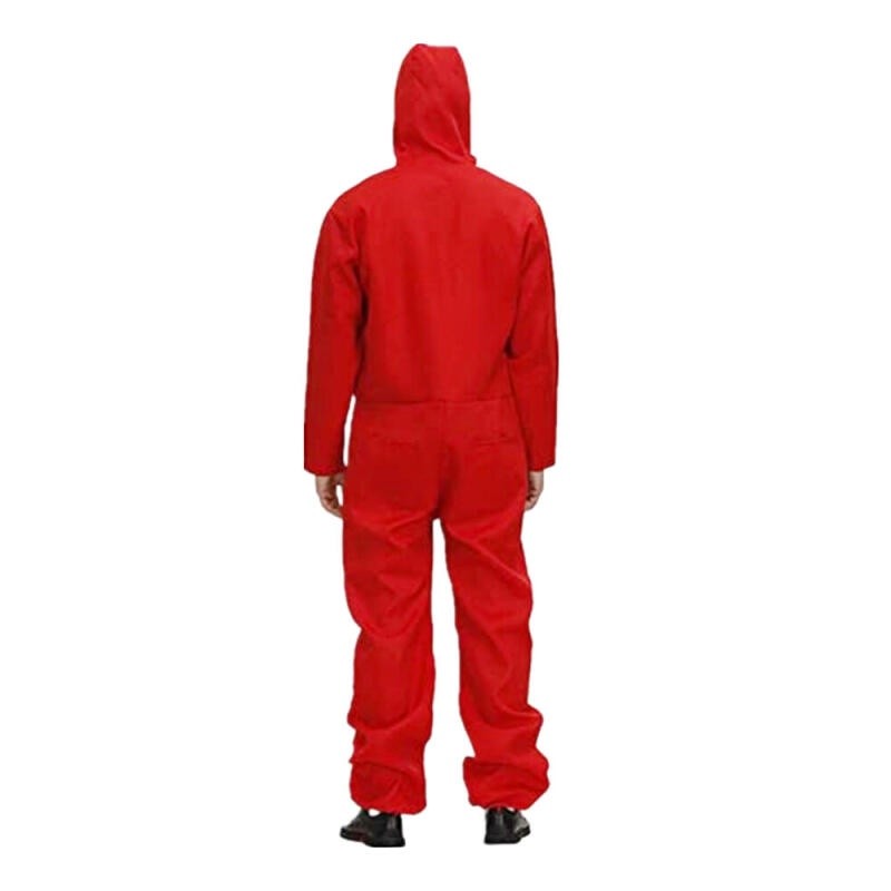 Korea Cosplay Costume Red Hooded Jumpsuit Clown Robber Uniform Suit ...