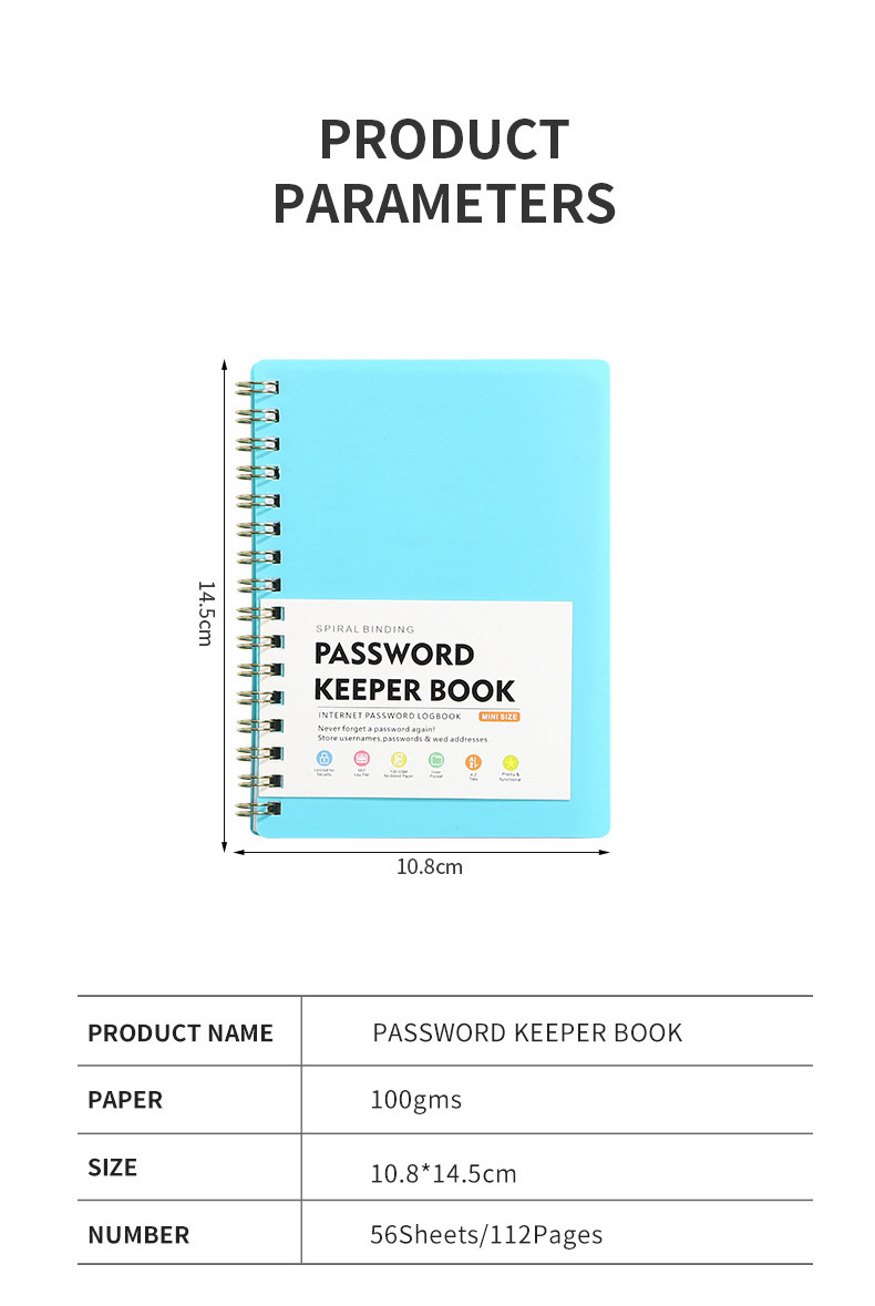 A6 Password Keeper Book Internet Login Notebook with Alphabetical Tabs ...