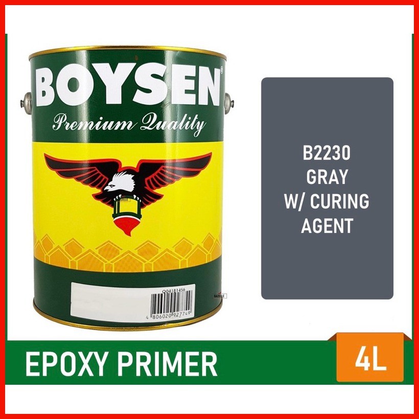 Boysen Epoxy Primer Gray With Catalyst 4liters Gallon (B2230-4L ...