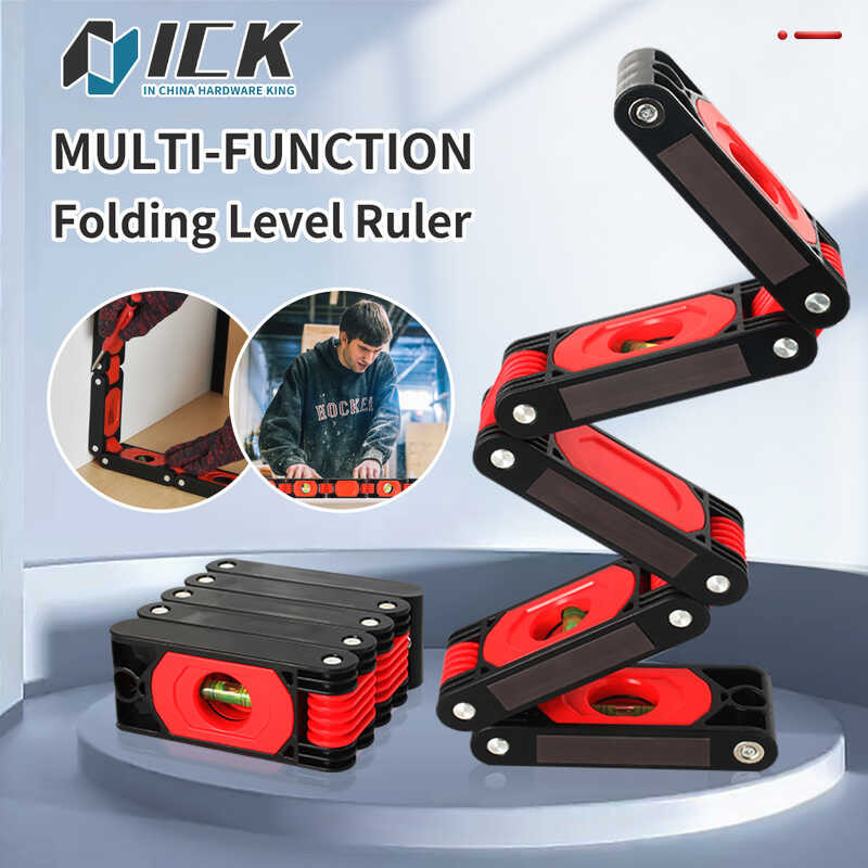 F1 Foldable 3 Finder Protractor Multifunction Level Ruler Angle ...