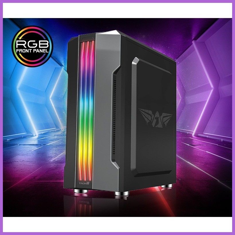 ♨ ☑ Armaggeddon Tron III Pro-Design Triden RGB ATX Gaming PC Case with ...