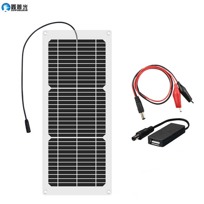 10 5 Watt 12 Volt Solar Panel Battery Charger 10W 12V 6V 18V Portable ...