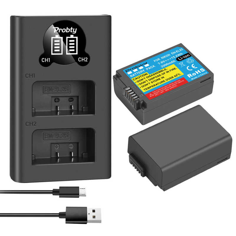 Ong 0 7.6V 2000Mah En-El25 Rechargeable Battery For Nikon Z50 Z30 ZFC ...