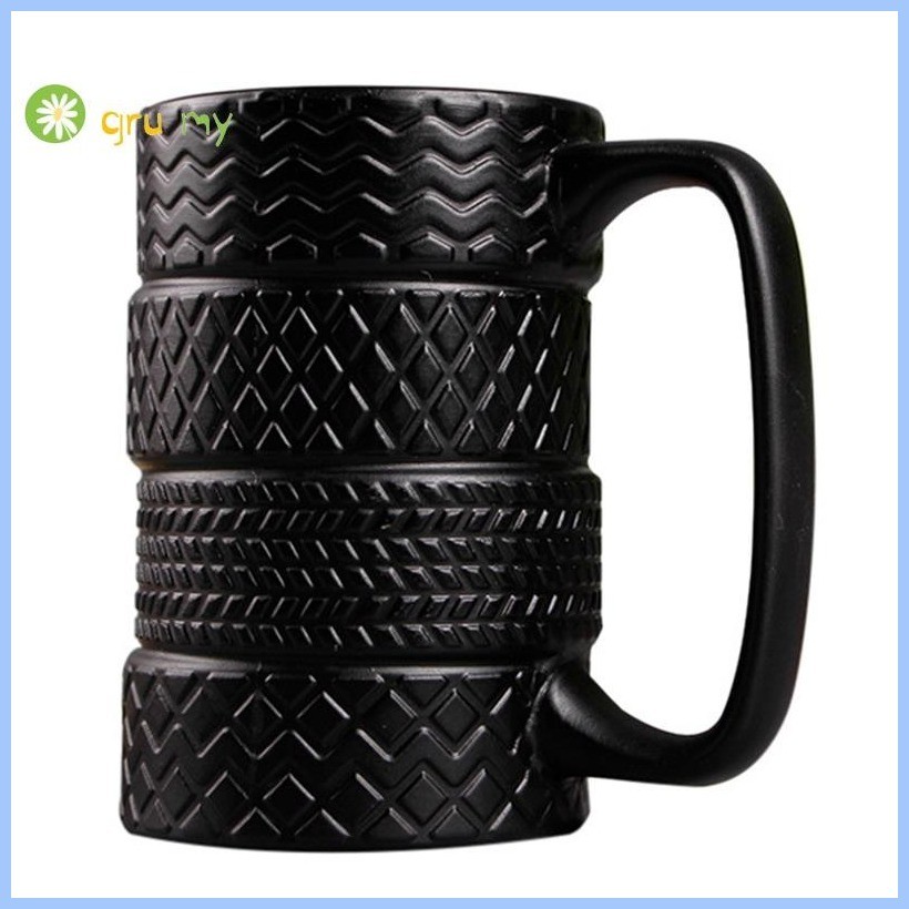 Funny Ceramic Tire Mugs 500ML Capacity Coffee Mug Breakfast Cereal Milk ...