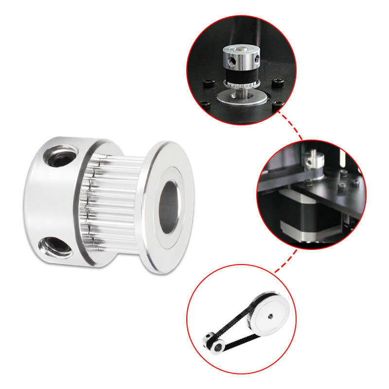 3D Printer Accessories 2Gt Pulley Gt2 Synchronous Pulley Bandwidth 6Mm ...