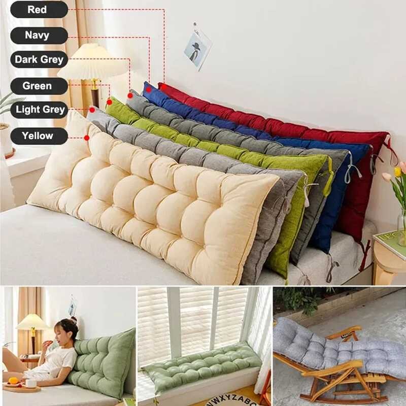 Waterproof Sofa Long Cushion Large Backrest Pillows Chair Bedside ...