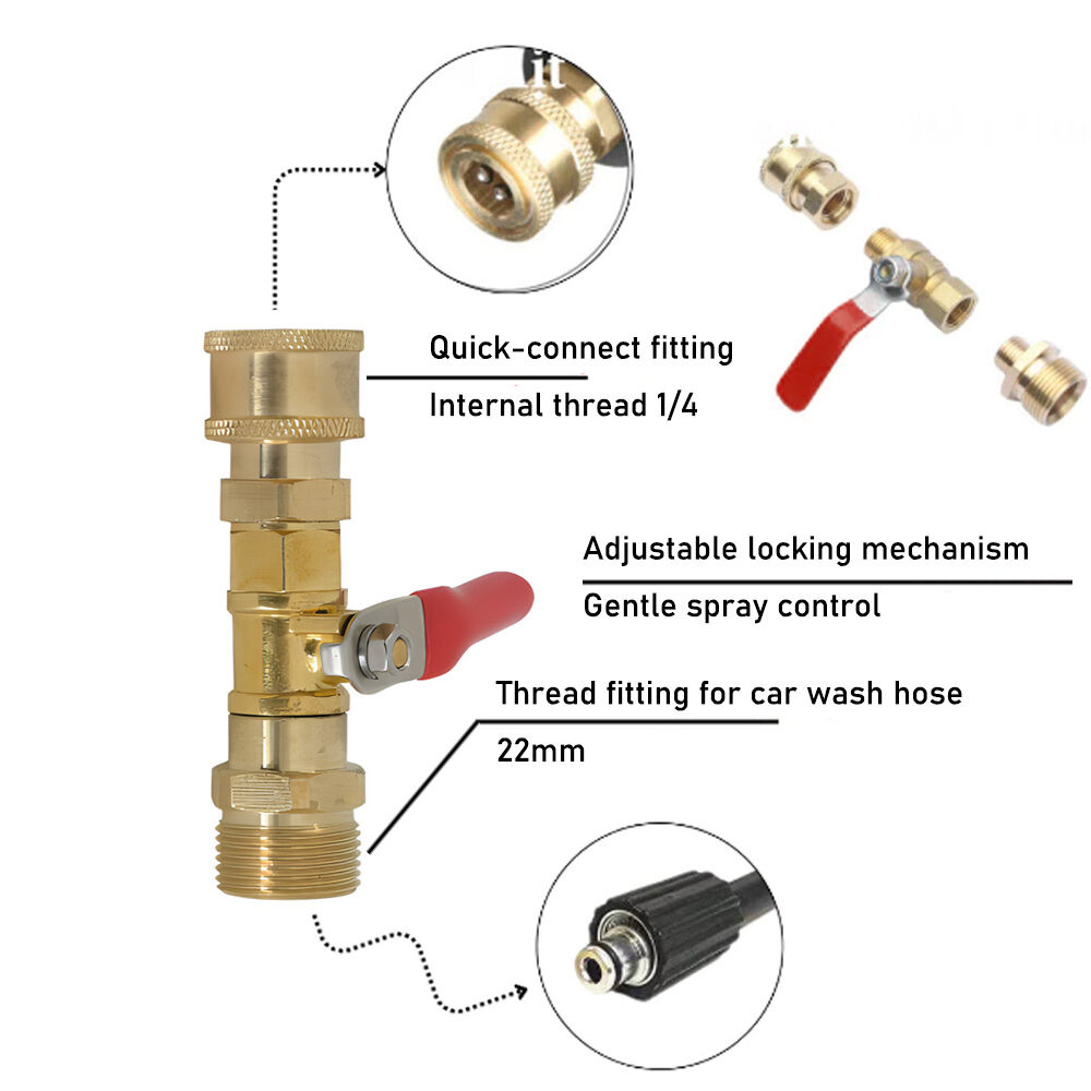High Pressure Spray Wand Nozzle with M22*1.5 Ball Valve Lock for Water ...