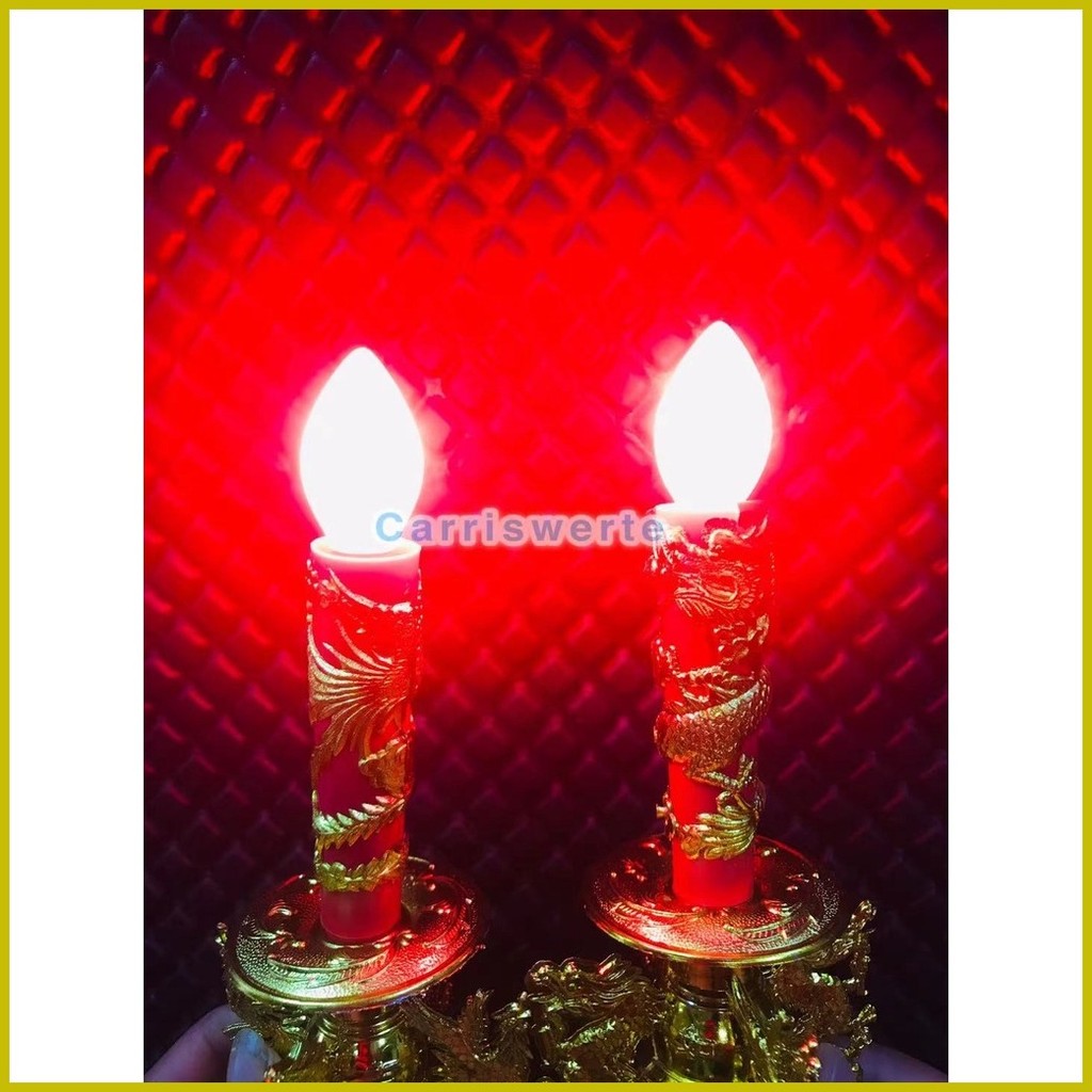 CARRISWERTE Dragon Light For Altar By Pair Pilot Bulb Candle E12 ...