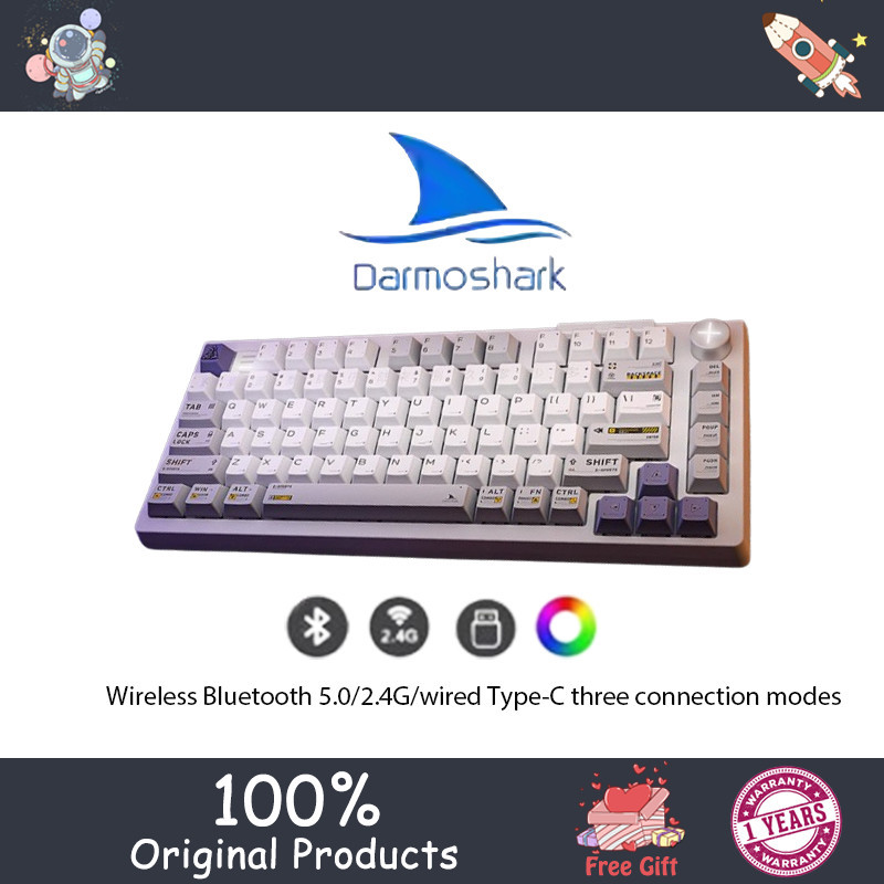 DarmoShark TOP75 Hot-swappable three-mode mechanical keyboard | Shopee Philippines