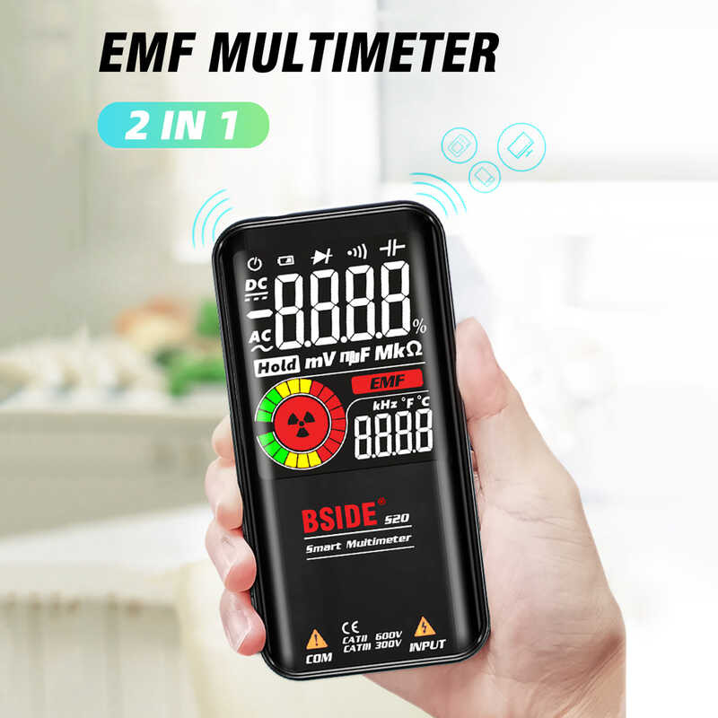 S20/A10/A1 BSIDE Intelligent EMF Multimeter 9999 Counts Rechargeable ...