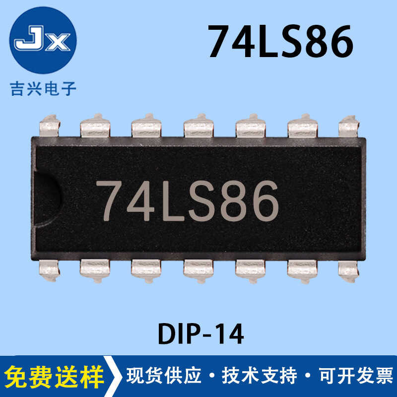 New 74LS86 Direct Insertion DIP14 Surface mount Four channel Two input ...