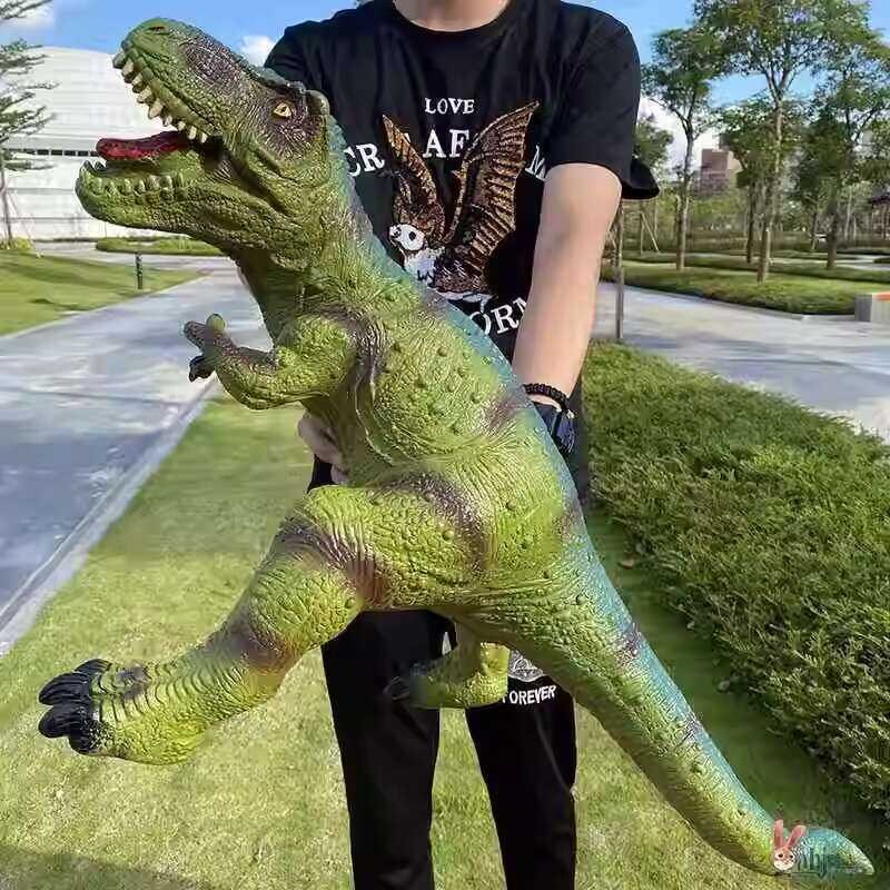 Super size simulation soft rubber dinosaur toy with sound ...