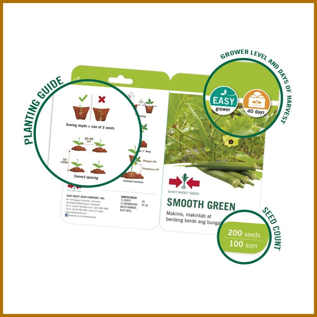 Eastwest Seed [SMOOTH GREEN] Okra Go Grow Pack | Shopee Philippines