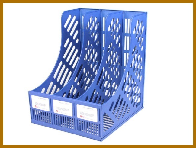 Three-column file data storage rack Office organizer Office supplies ...