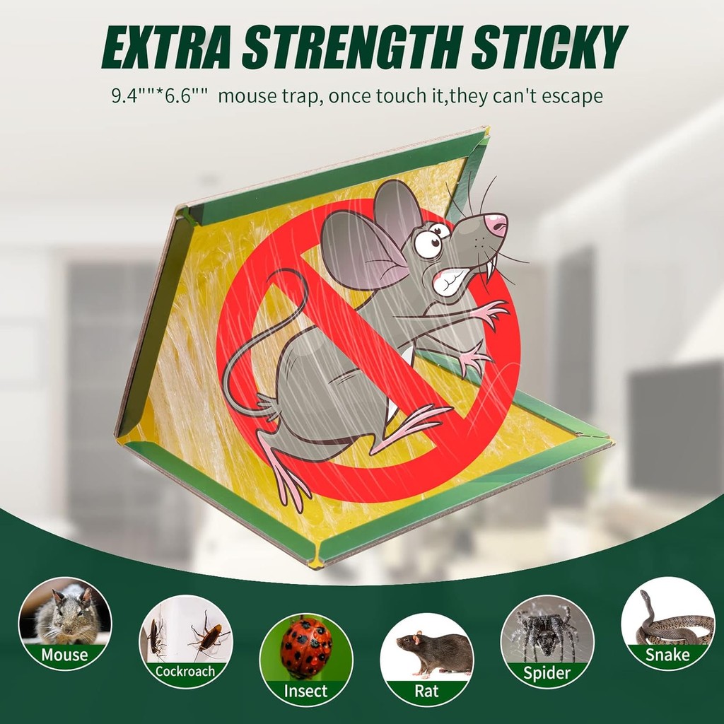 3/5/10Pcs Adhesive Rat Sticky Glue Traps / Glue Mouse Board Sticky Pads ...