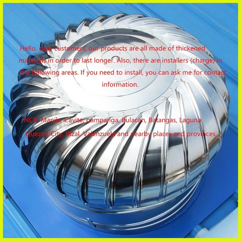 ி ♐ Stainless Steel Roof Ventilator 400-600mm Wind Turbine Ventilation ...