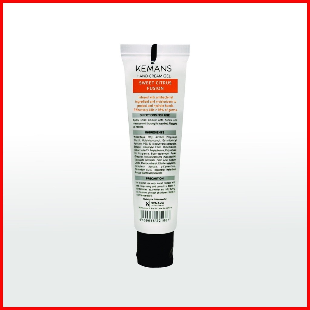 Kemans Sweet Citrus Fusion Hand Cream Gel 30g (September 2024 EXPIRY ...