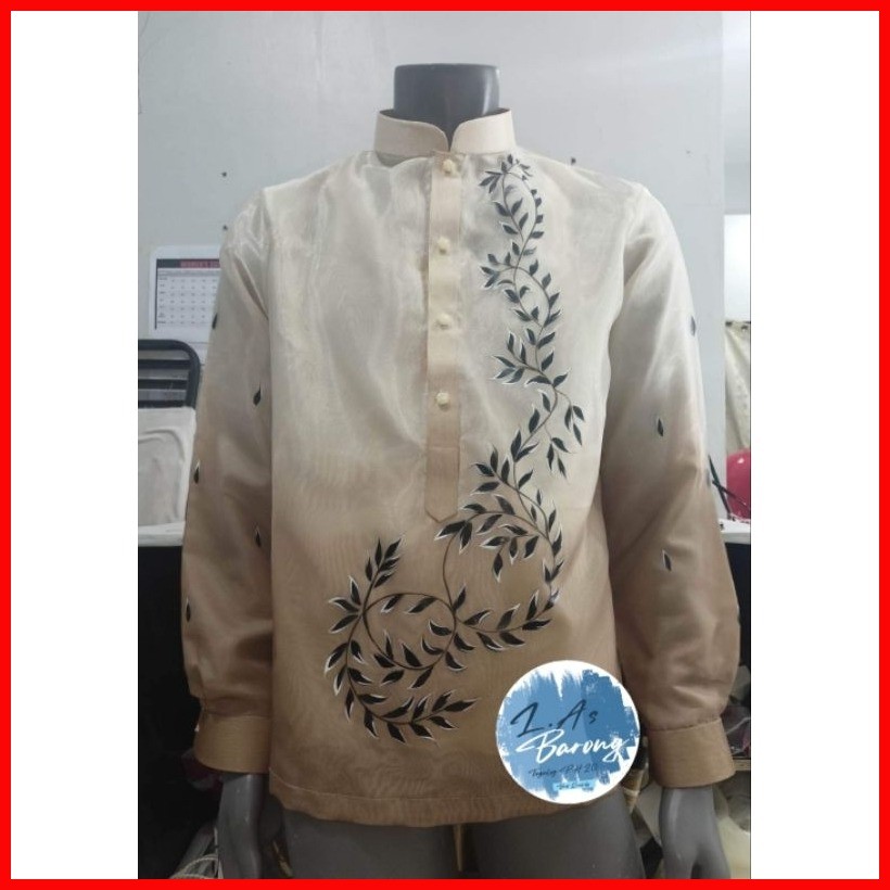 ⭐ ⚽︎ Barong Tagalog Monochromatic Hand painted design (Best Seller ...